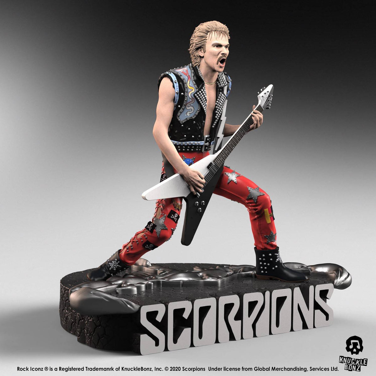 Knucklebonz Scorpions Rock Iconz Rudolf Schenker Statue – Movie Figures